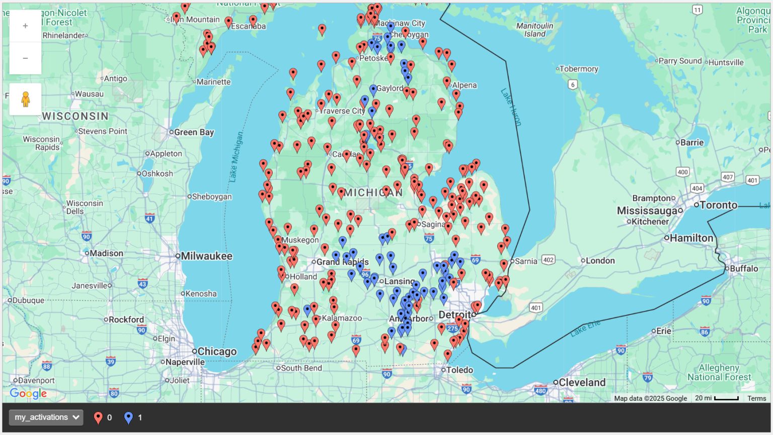 Create a Beautiful Parks On The Air (POTA) Activations Map - Michigan ...