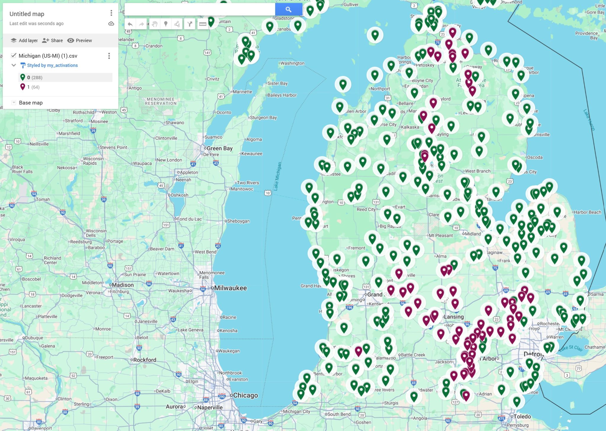 Create a Beautiful Parks On The Air (POTA) Activations Map - Michigan ...